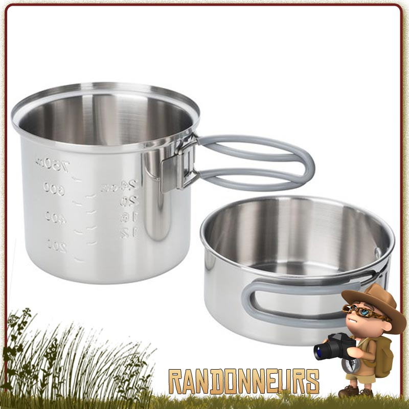 Pot Inox 100 cl 1 l Esbit vaisselle acier inoxydable bivouac bushcraft